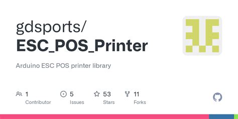 Github Gdsports Esc Pos Printer Arduino Esc Pos Printer Library