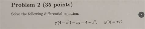 Solved Problem 2 35 ﻿points Solve The Following