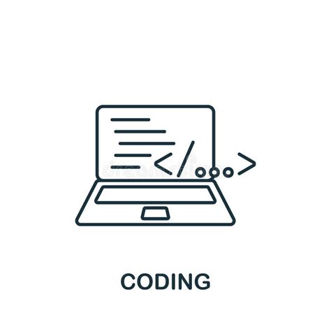 Coding Icon Monochrome Simple Web Design Icon For Templates Web