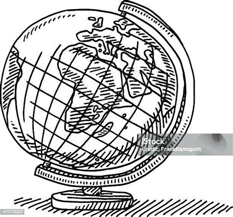 Geography Globe Drawing Stock Illustration Download Image Now Globe
