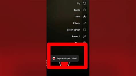 why shorts not uploading segment import failed shorts trending youtube