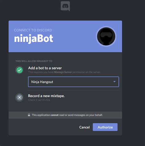 NinjaBot Discord The Ginger Ninja