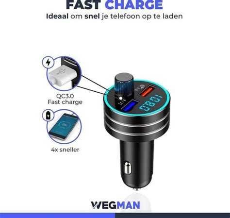 Wegman Bluetooth FM Transmitter Autolader Carkit Autoradio Bluetooth Transmitter