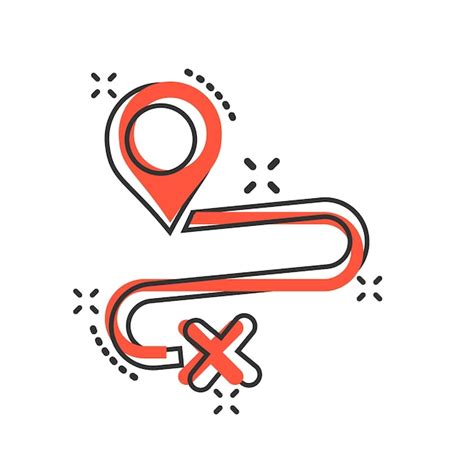 Premium Vector Move Location Icon In Comic Style Pin Gps Vector Cartoon Illustration On White