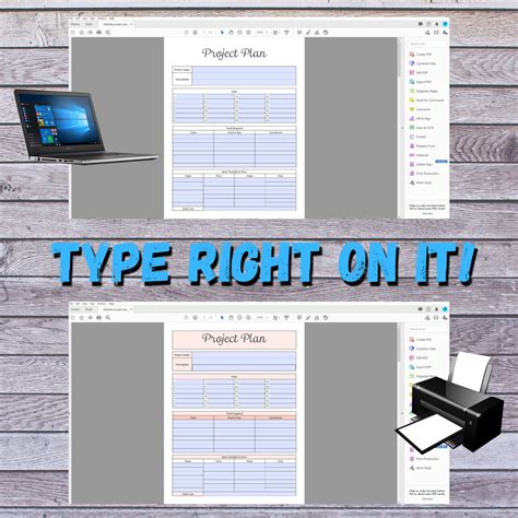 Project Planner Template Editable PDF And Printable JPEG Stay Productive Organized DIY