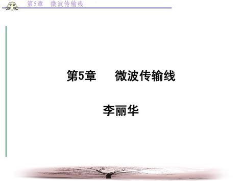 电磁场与微波第5章 上 微波传输线word文档在线阅读与下载无忧文档