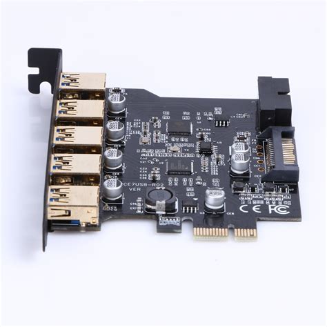 Super Vitesse Pci E Vers Usb 30 19 Broches 5 Ports Adaptateur De Carte