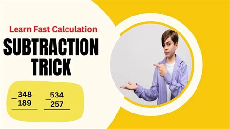 Subtraction Trick Fast Calculation Maths Youtube