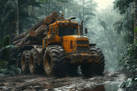 Premium Photo Stacked Wooden Logs