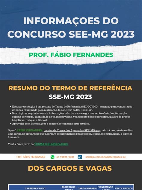 See Mg 2023 Informações Importantes Pdf Pedagogia