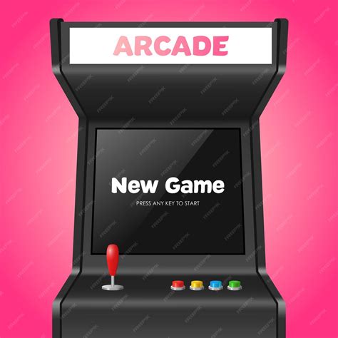 Premium Vector Realistic Detailed 3d Arcade Game Machine Vector