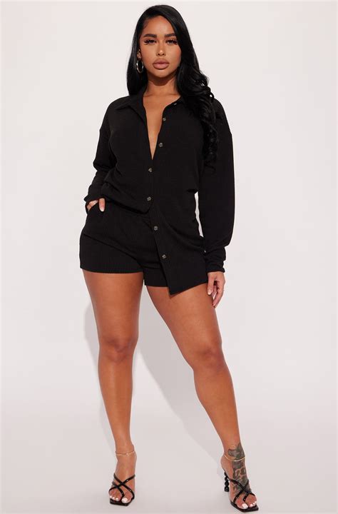 Bianca Short Set Black Fashion Nova