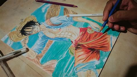 Drawing One Piece Luffy Time Lapse ArtsFeats YouTube