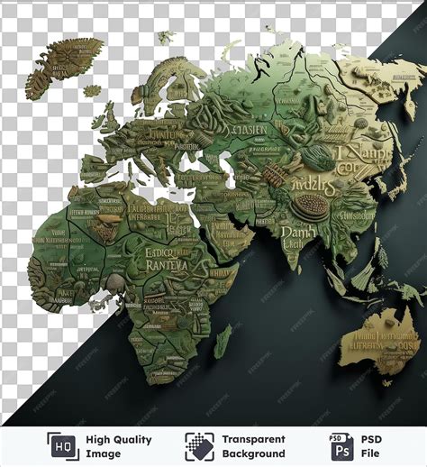 Psd Picture Realistic Photographic Linguist S Linguistic Map Premium Ai Generated Psd