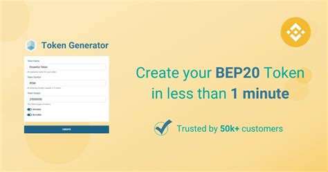How To Create A Bep20 Token On Bnb Smart Chain Bsc Token Generator