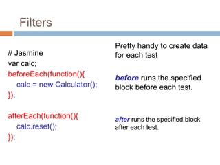 Jasmine A BDD Test Framework For JavaScript PPT
