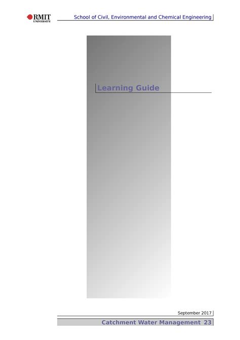Topic DataMeasurement School Of Civil Environmental And Chemical Engineering Learning Guide