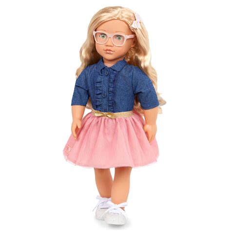 Our Generation Doll Wfrilly Denim Shirt And Pink Skirt Emily Toys R