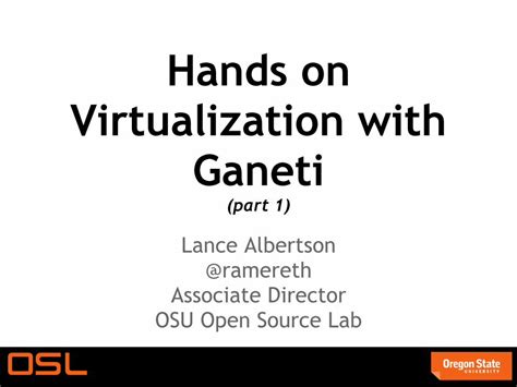 PDF Hands On OSU Open Source Lab Virtualization With Session Overview Part Ganeti