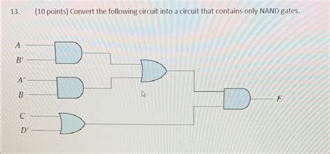 Solved Points Convert The Following Circuit Into A Chegg