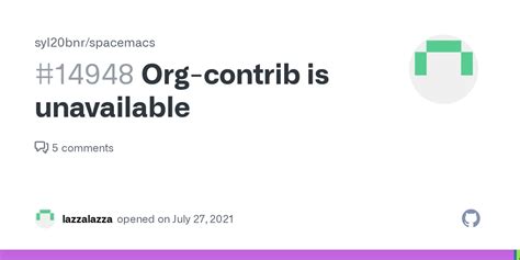 org contrib is unavailable · issue 14948 · syl20bnr spacemacs · github