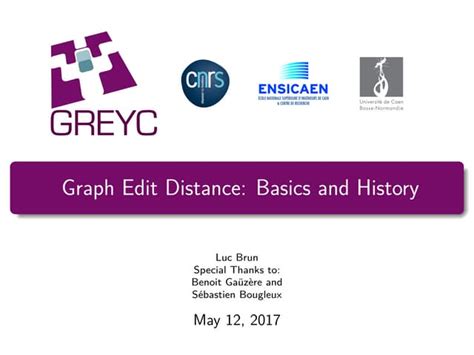 Graph Edit Distance Basics And Trends Ppt