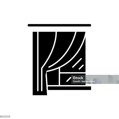 窗簾黑色圖示 在孤立的背景上的向量符號窗簾概念標誌 例證向量圖形及更多事件圖片 事件 人手 人體部分 Istock