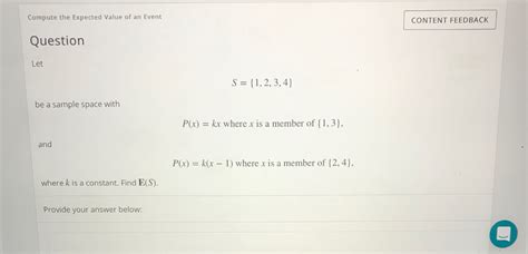 Solved Compute The Expected Value Of An Event Question Let Chegg