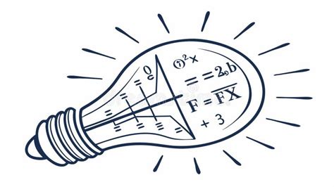 Math Formula Idea Logic Lightbulb With Math Formulas Analytical