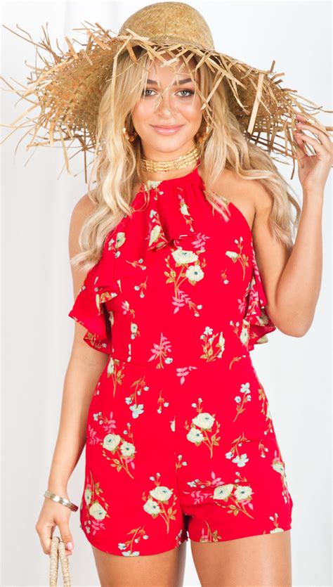 Staisha Playsuit Printed Dress Outfit Floral Print Dress Outfit