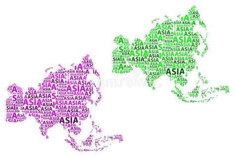 Mapa Do Continente Ásia Ilustração Do Vetor Ilustração do Vetor