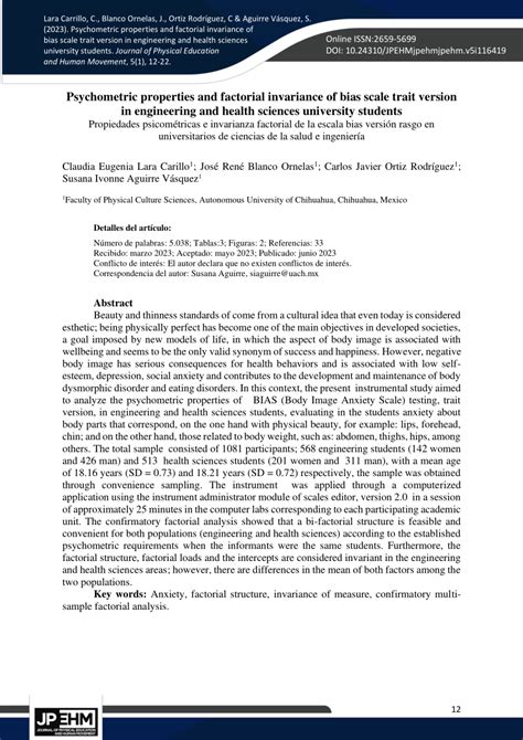 Pdf Psychometric Properties And Factorial Invariance Of Bias Scale