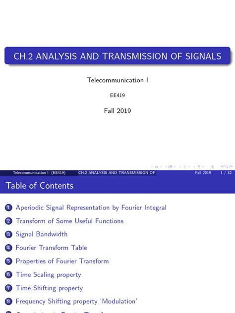 Slides Ch2 1 Pdf Fourier Transform Spectral Density