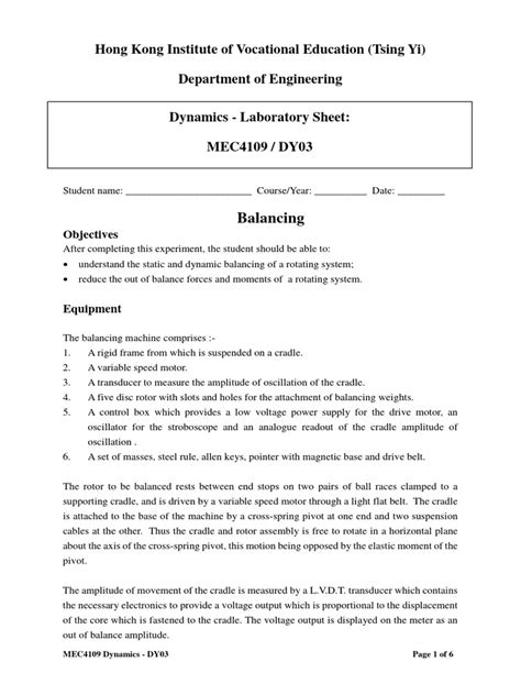 lab balancing pdf metrology physical phenomena