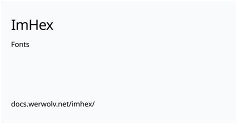 Fonts Imhex