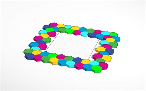 3d Design Pop Hexagon Frame Tinkercad