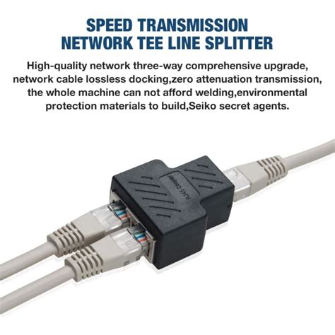 Rj45 Splitter Connector Hona Till Hona Nätverksadapter 1 Till 2 Hona