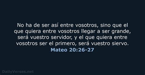 Mateo 20 26 27 Versículo de la Biblia LBLA DailyVerses net