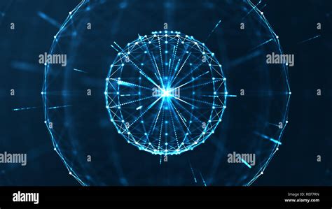 Big Data Center Conceptfuturistic Spherical Interface Fractal Element