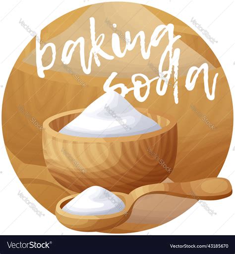 Baking Soda Ingrdient Cartoon Icon Royalty Free Vector Image