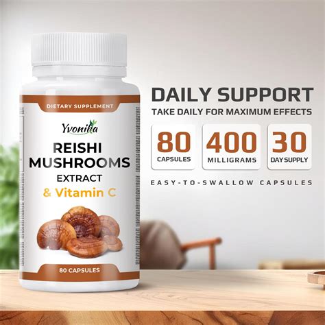 Экстракт Гриба Линчжи & Vitamin C 400 мг Reishi Mushrooms Extract ...
