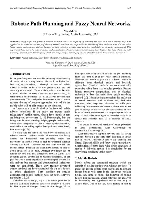 pdf robotic path planning and fuzzy neural networks