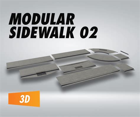 Modular Sidewalk 02 Filebase For Unity