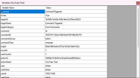 Variables Streamerbot Docs
