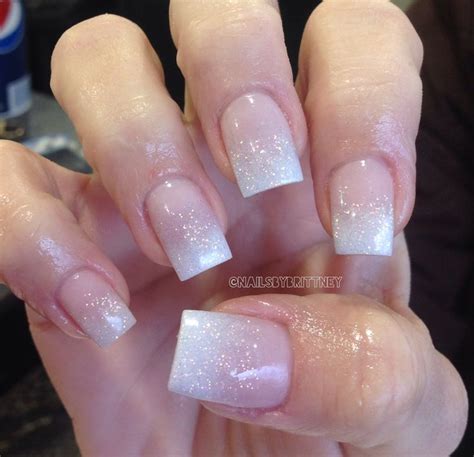 Pink And White Fade Nails Nails Pinterest