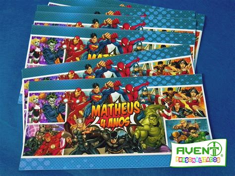 Rótulo P Cofrinho Super Heróis Elo7 Produtos Especiais