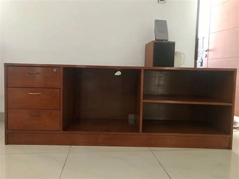 Rak Kayu Teak Block Solid Perabotan Rumah Di Carousell