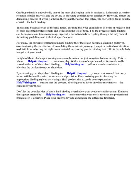 Thesis Hard Binding Pdf Bookbinding Books
