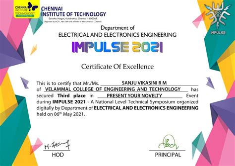 Sanju Vikasini Rajalingam Malaishelvam On Linkedin Thank You Chennai Institute Of Technology