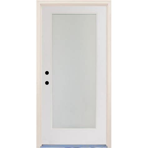 36 In X 80 In Elite Satin Etch Glass Contemporary Full Lite
